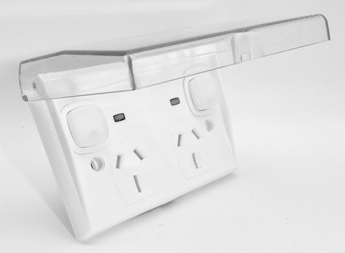 Double 15 AMP Power Point Outlet Socket GPO Waterproof Outdoor ...
