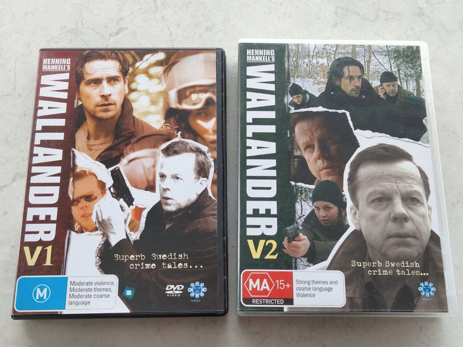WALLANDER Volume 1 & 2 DVD (Reg 4) Swedish 6 Movie - 7 Discs Krister ...