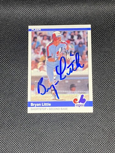 Bryan Little 1984 Fleer #279 Montreal Expos Signed Auto Autographed ...