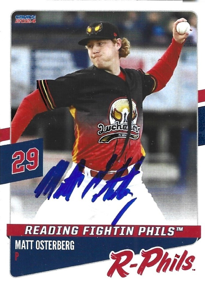Matt Osterberg Autographed 2024 Reading Fightin Phils Team Set Card | eBay