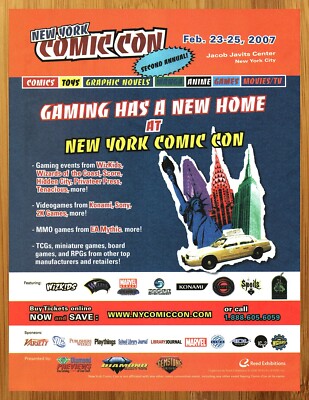 2007 New York Comic Con Vintage Print Ad/Poster NYCC Convention Promo ...