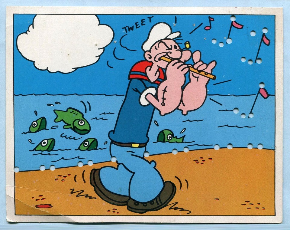 VTG - POPEYE - BUTTON SEW-ON CARDS - LOWE No. 2724 - 1959 KING FEATURES ...