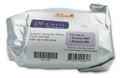 1pc RIMAGE EVEREST ReTransfer Ribbons (#2001469), Rimage Everest 400 ...