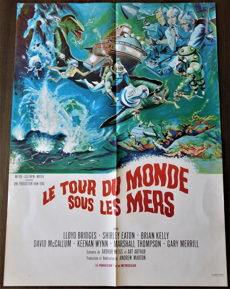 Around the World Under the Sea *French Movie Poster Original 23"31 ...