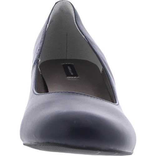 Array Womens Flatter Navy Leather Evening Pumps Shoes 6.5 Medium (B,M ...