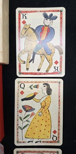Vintage Hallmark Playing Cards Double Set Folk Art / Primitive Style ...