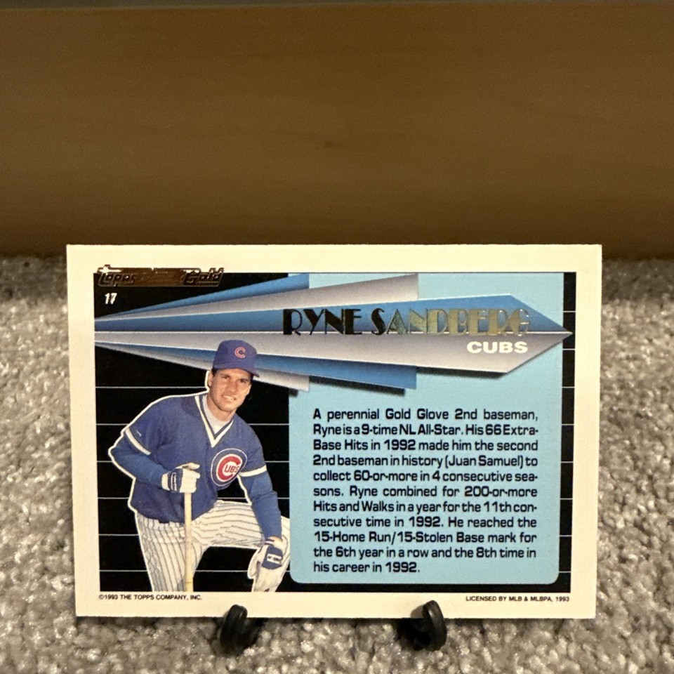 1993 topps balck and gold baseball Ryan Sandberg no. 17 | eBay