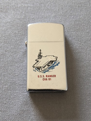 VINTAGE 1957 USS RANGER CVA-61 SUPERCARRIER HIGH POLISH SLIM ZIPPO ...