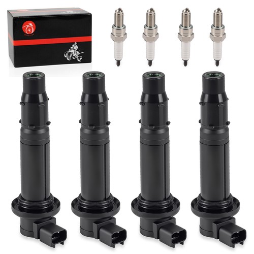 4 Ignition Stick Coils Spark Plug For Yamaha YZF-R6 R6 2003-2005 5SL ...