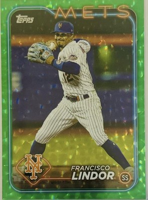 2024 Topps #650 Francisco Lindor Green Crackle Foil #/499 | eBay