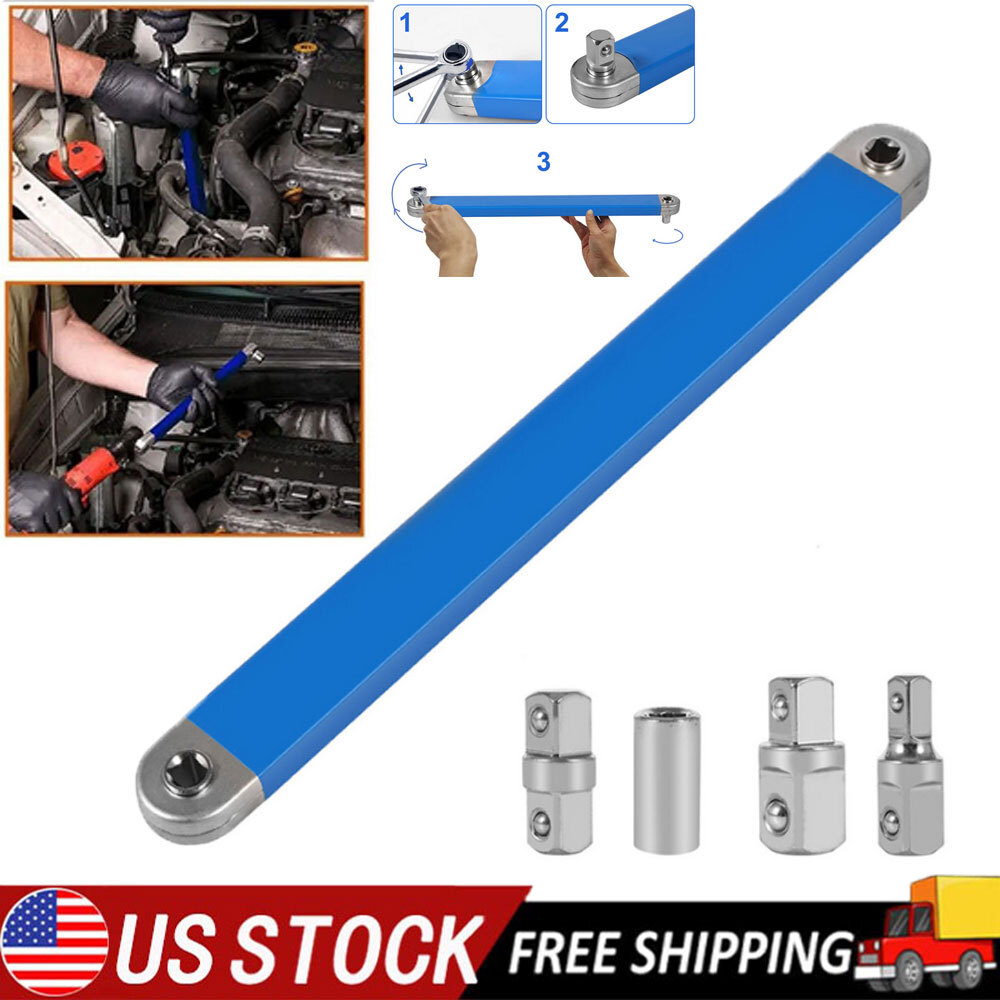 15''Spanner Extension Wrench Set Offset Ratchet Spanner Extender with ...