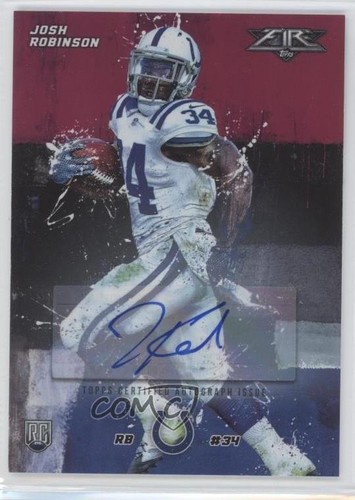 2015 Topps Fire Rookies Magenta Auto /25 Josh Robinson #34 Rookie Auto ...