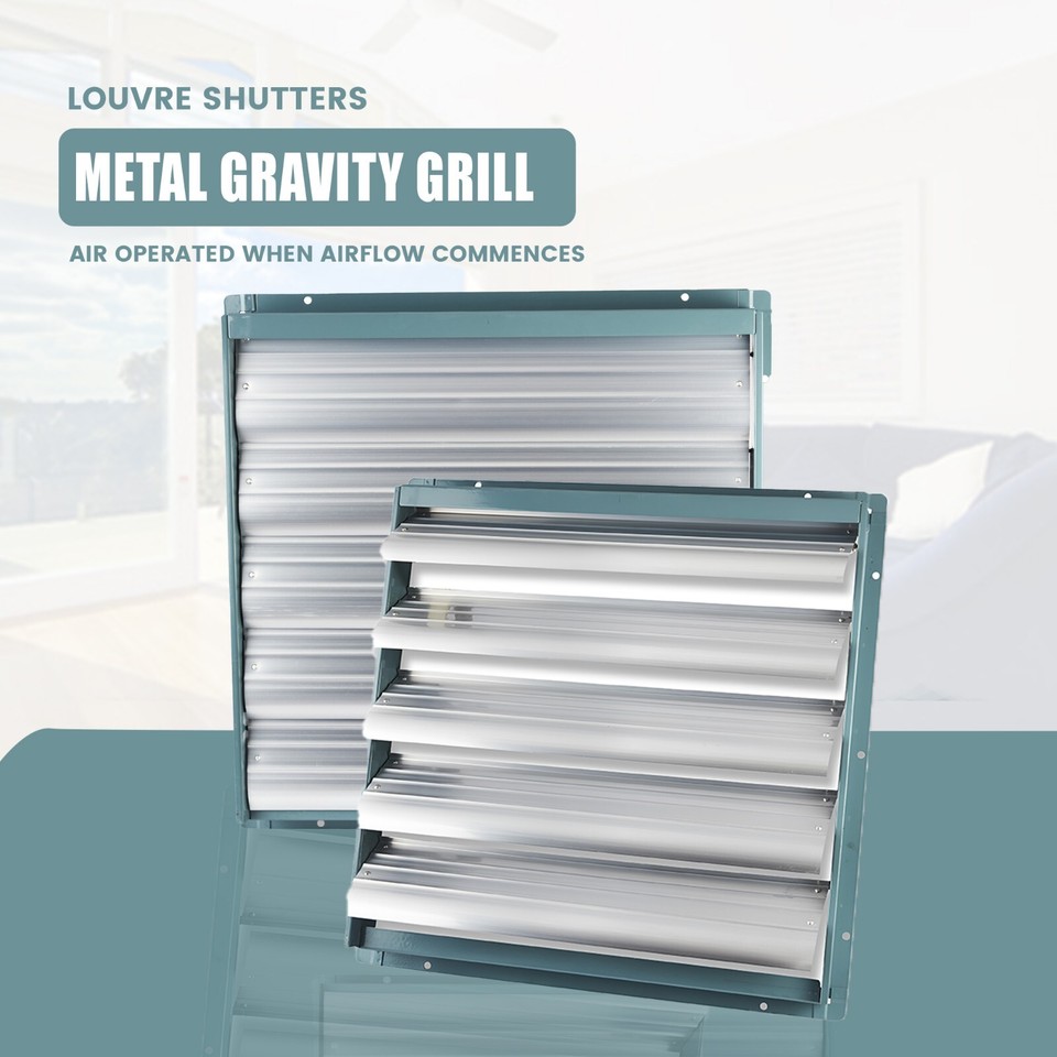 Metal Gravity Louvre Grille Flap Air Vent Shutter For Industrial ...