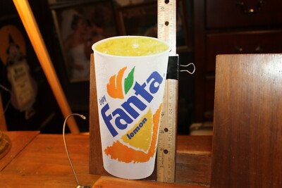 Vintage LEMON FANTA Store Fountain Drink Display Cardboard Sign 8-1/4 ...
