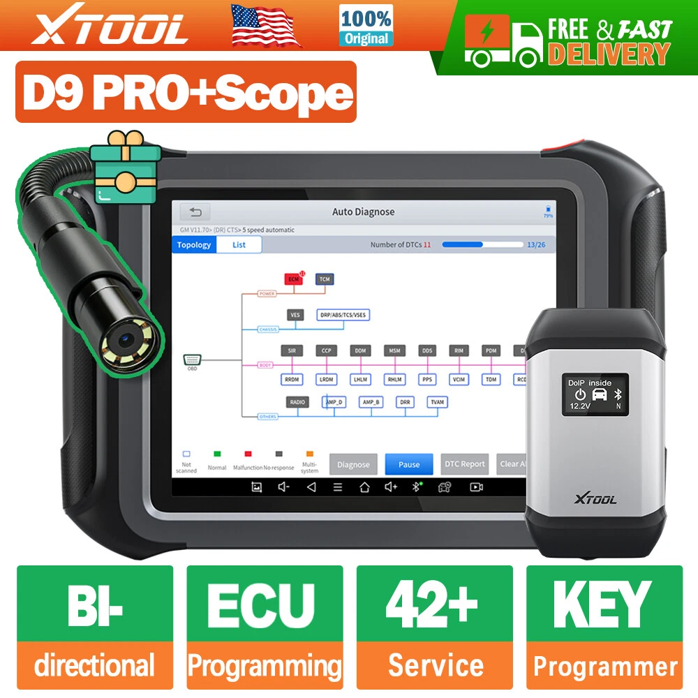 XTOOL D9 Automotive Scan Tool Topology Map Bi-Directional, 57% OFF