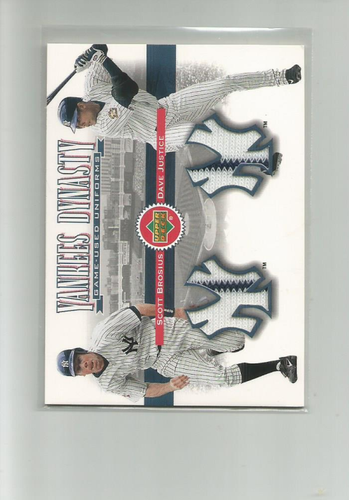 2002 YANKEE DYNASTY MEMORABILIA JERSEYS #YJBJ SCOTT BROSIUS/DAVID ...