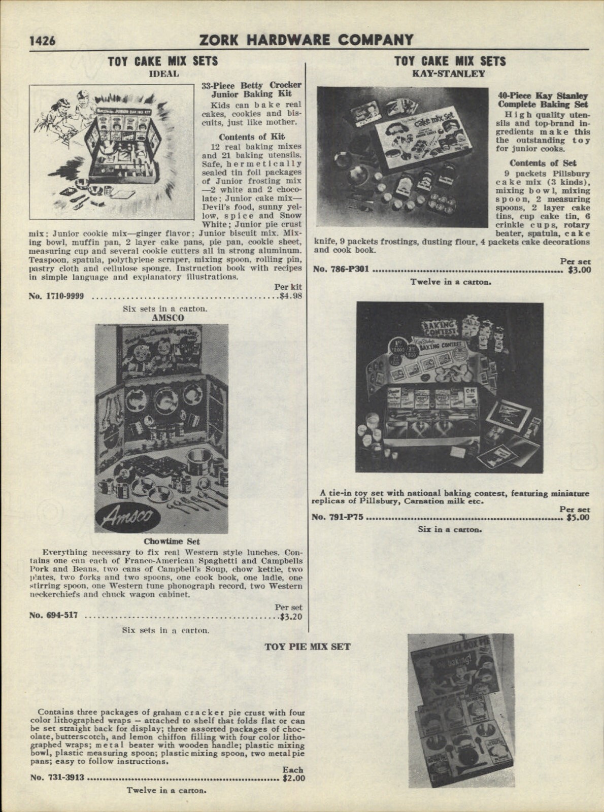 1956 PAPER AD 6 PG Toy Dish Set Aluminum Ideal Revere Ware Copper ...