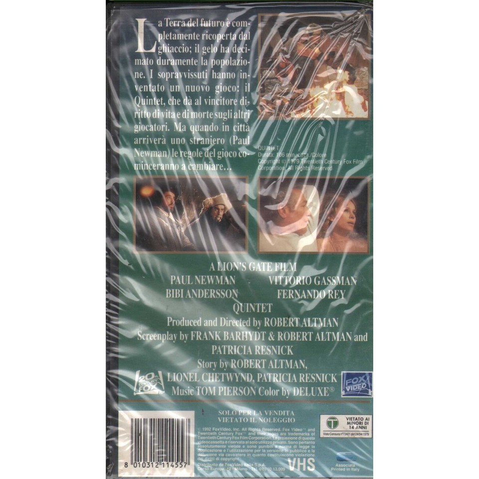 Quintet VHS Robert Altman Univideo - 114515 Sealed | eBay