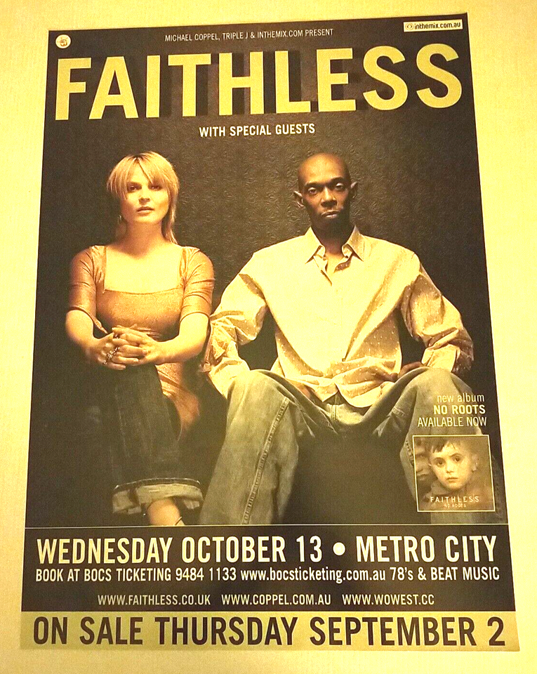 FAITHLESS ORIGINAL TOUR POSTER | eBay
