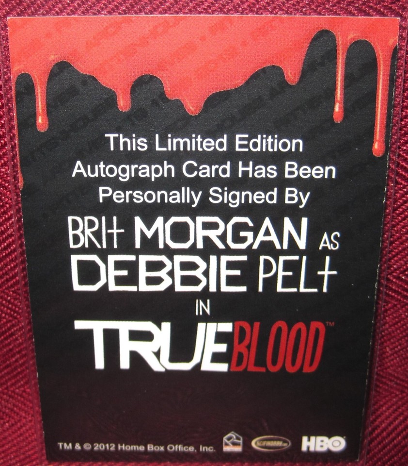 2012 RITTENHOUSE TRUE BLOOD PREMIERE EDITION AUTOGRAPH BRIT MORGAN ...
