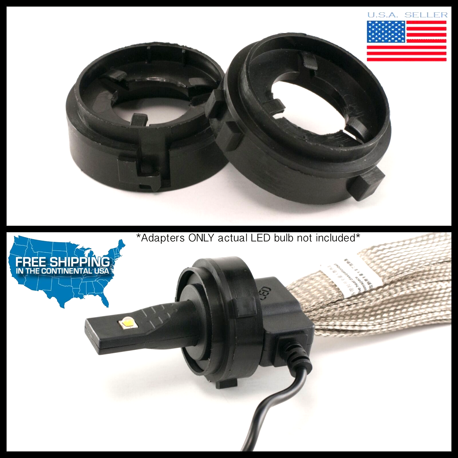 MK6 VW Golf GTi H7 LED HEADLIGHT Bulb Retainer Adapters ADAPTOR HOLDER ...