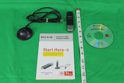 USED BELKIN USB WIRELESS ADAPTER G WITH STAND, SOFTWARE, AND MANUAL | eBay