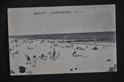 Beach Edgemere Long Island Postcard | eBay