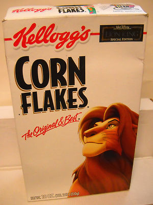 #8065 Kellogg's 2004 Corn Flakes Cereal BOX ONLY Disney the Lion King ...