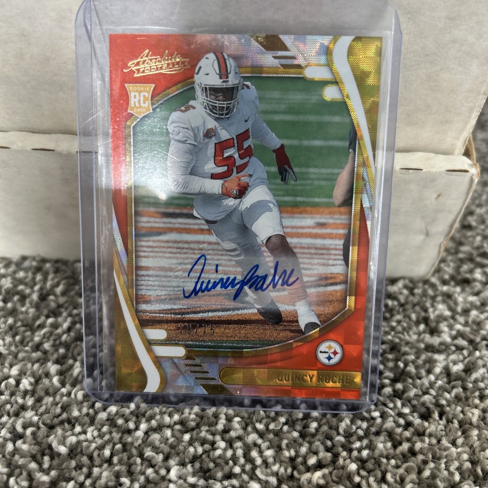 2021 Panini Absolute Orange Mosaic Rookie Signature auto #164 Quincy ...