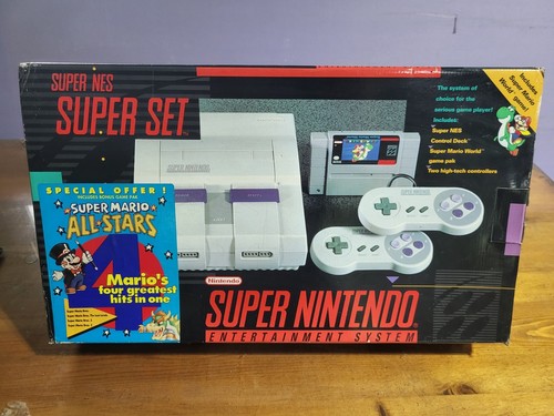 Super Nintendo SNES Mario World Console Box, Mario WORLD/ALL STARS BK ...