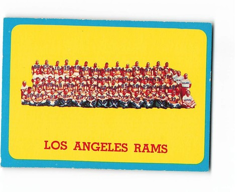 1963 TOPPS FOOTBALL LOS ANGELES RAMS TEAM CARD #48 HIGHER GRADE NICE ...