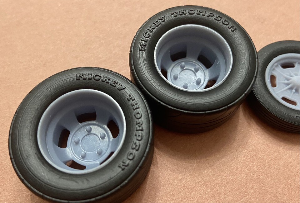 1/24 Scale: Resin 17/15-inch Vintage Halibrand Gasser Drag Wheels W ...