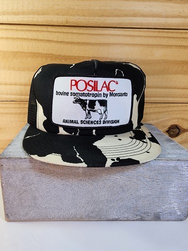 New Vintage K Products Trucker Snapback Posilac Monsanto Advertisement ...