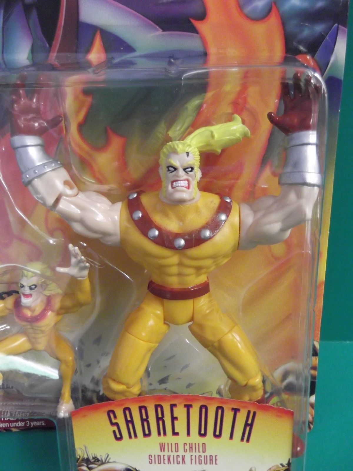 Toy Biz Marvel X-Men Age of Apocalypse Sabertooth Wild Child Sidekick ...