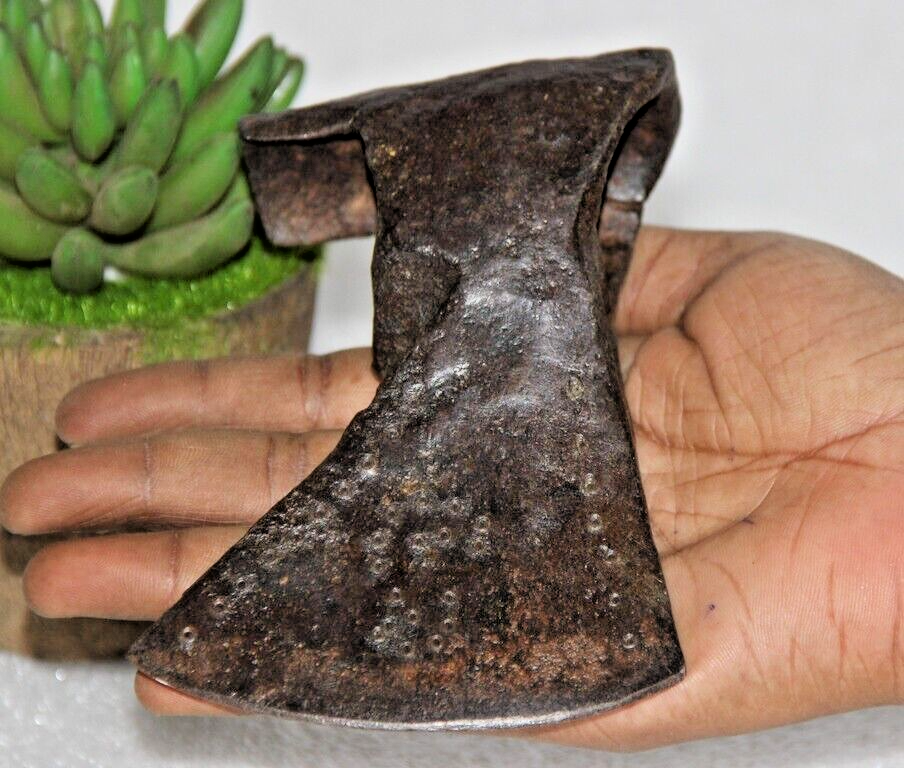 1850's Antique Hand Forged Solid Iron Axe Head Nice Shape Original ...