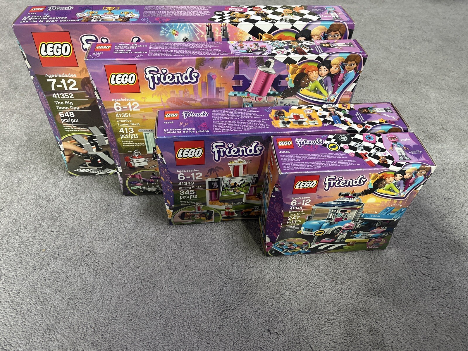 LEGO Friends Race Lot (41348, 41349, 41351, 41352) New & Sealed ...