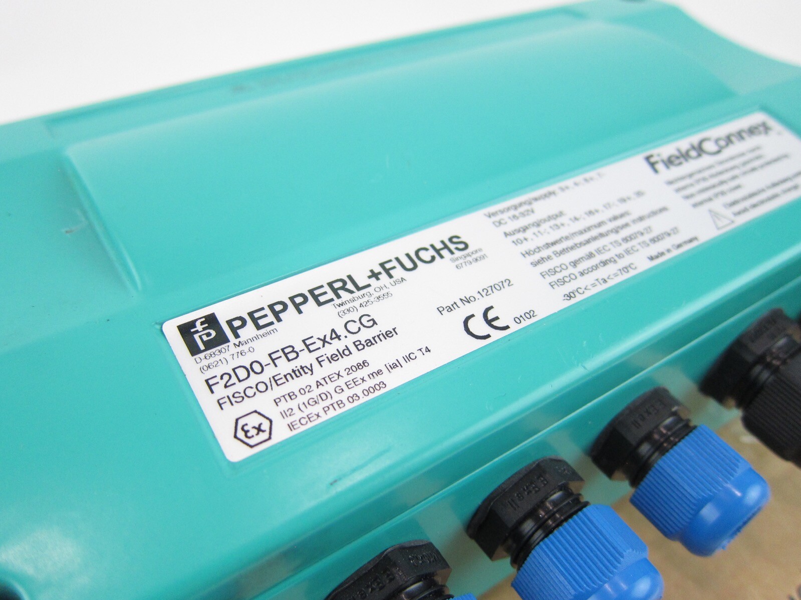NEW Pepperl + Fuchs F2D0-FB-EX4.CG Fieldbus Barrier FieldConnex | eBay
