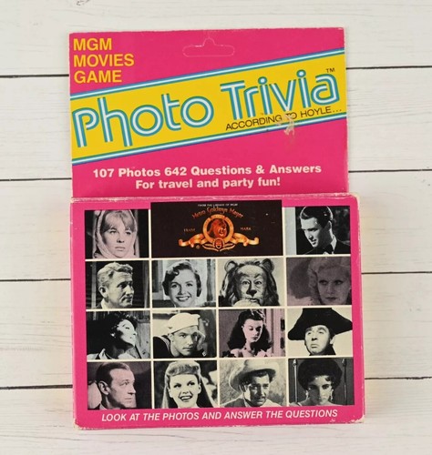 MGM Movies PHOTO TRIVIA According To Hoyle Card Game NO. 7060 - Vintage ...