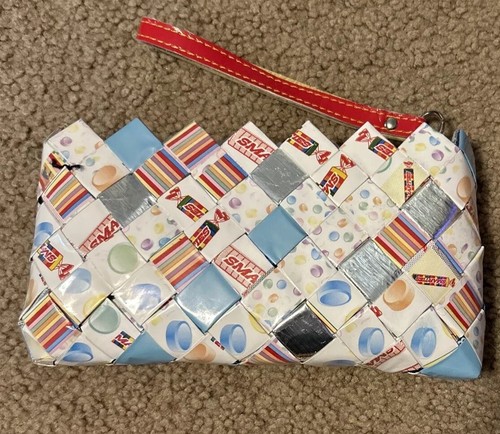 Nahui Ollin Smarties Wrappers Wristlet Woven Clutch Change Purse - VG ...