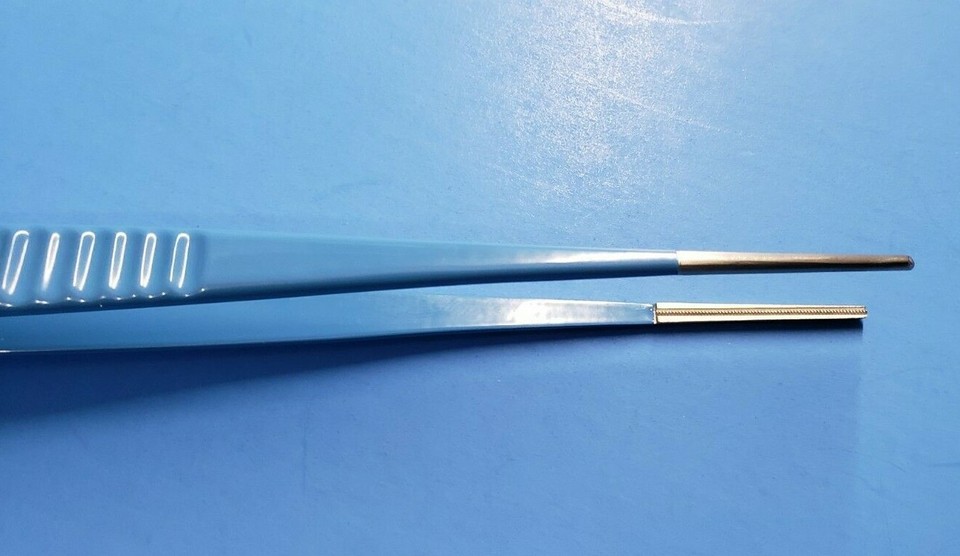 TR-258-E Debakey Tissue Forceps 9.5" Blue Insulated 2mm Tip (Premium ...