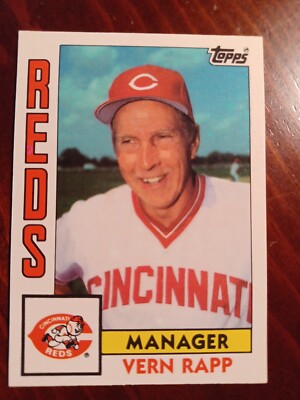 VERN RAPP 1984 Topps Traded # 95T MLB baseball card CINCINNATI REDS 84 ...