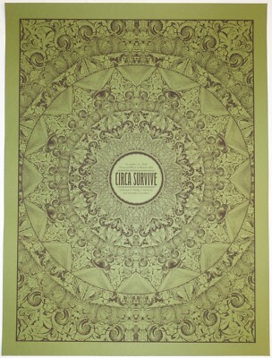 2010 Circa Survive - Boston Silkscreen Concert Poster s/n by Nate Duval ...