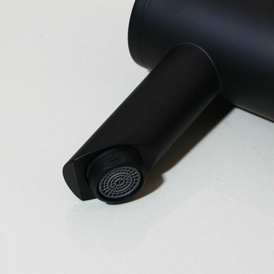 Touchless Matte Black Bathroom Basin Sink Mixer Sensor Faucet 1 Handle ...