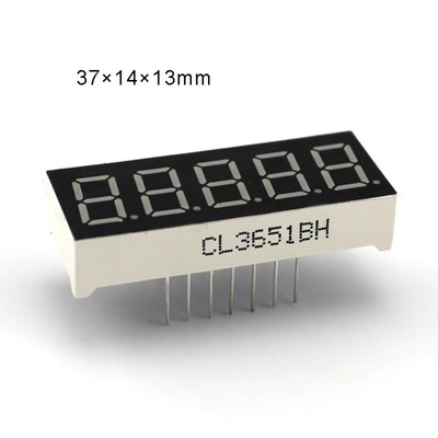 5-Digit LED Display, 0.36" 37*14*13 mm 14 Pins, Common Anode numbers ...