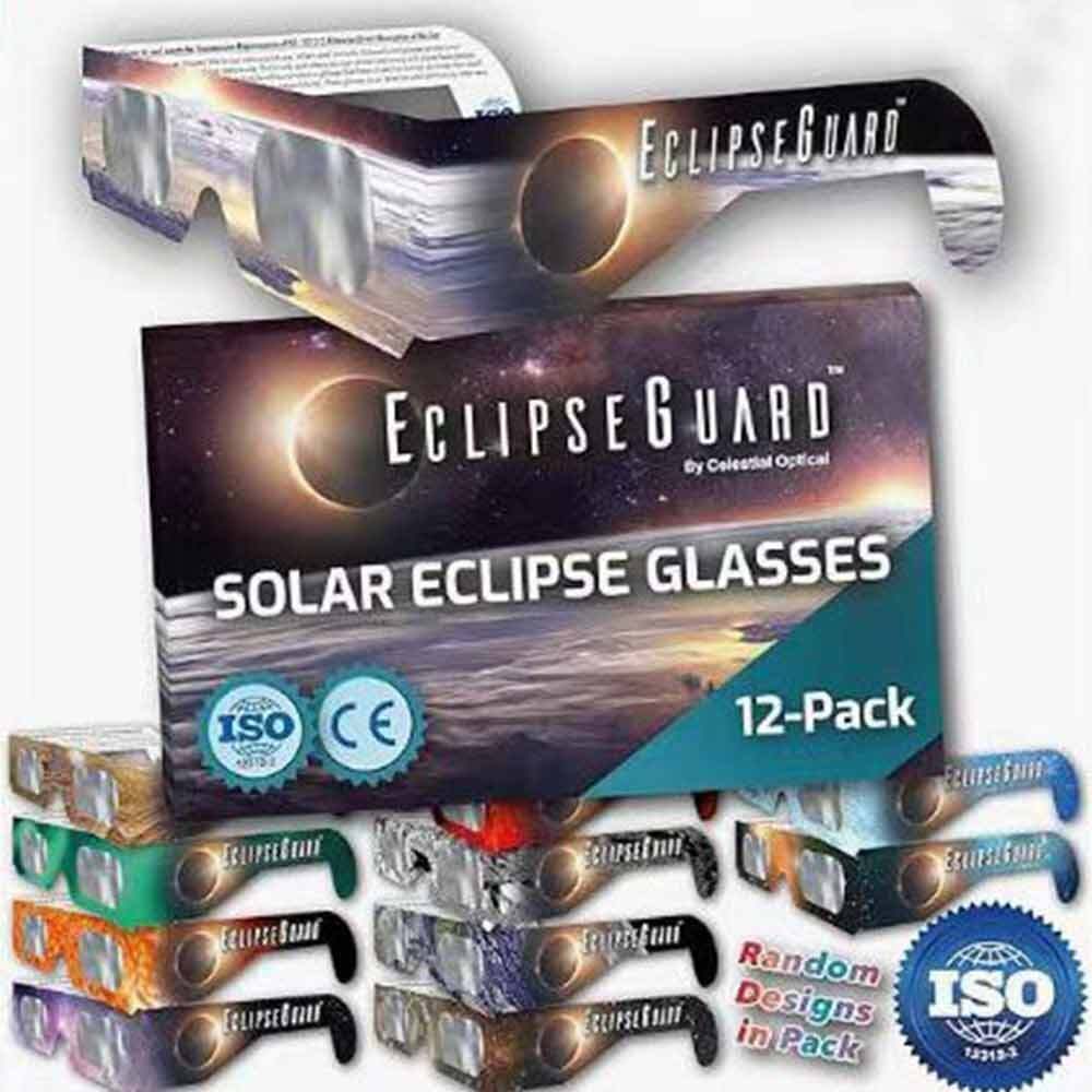 6/12PCS Solar Eclipse Glasses Color Print Paper Frame Eclipse Viewing ...