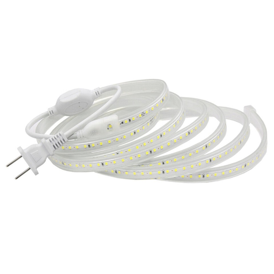 1m-50m 110V LED Strip Light White 2835 120LED/m Waterproof Rope Lights ...