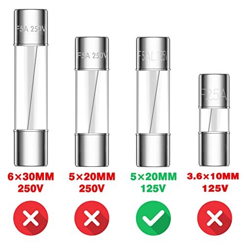 10A 125V Fuse 10 Amp 125 Volt Max Fast Blow Glass Fuses Replacement for ...