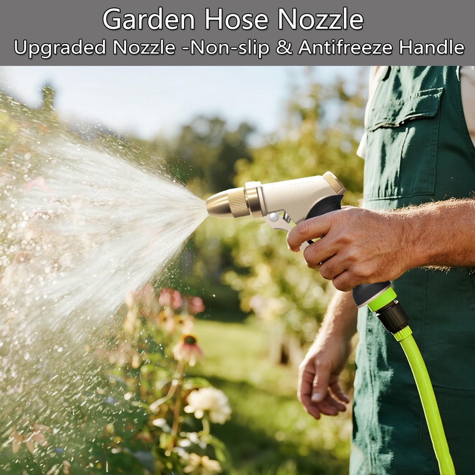 Heavy Duty High Pressure Garden Hose Nozzle, adjustable spraying mode ...