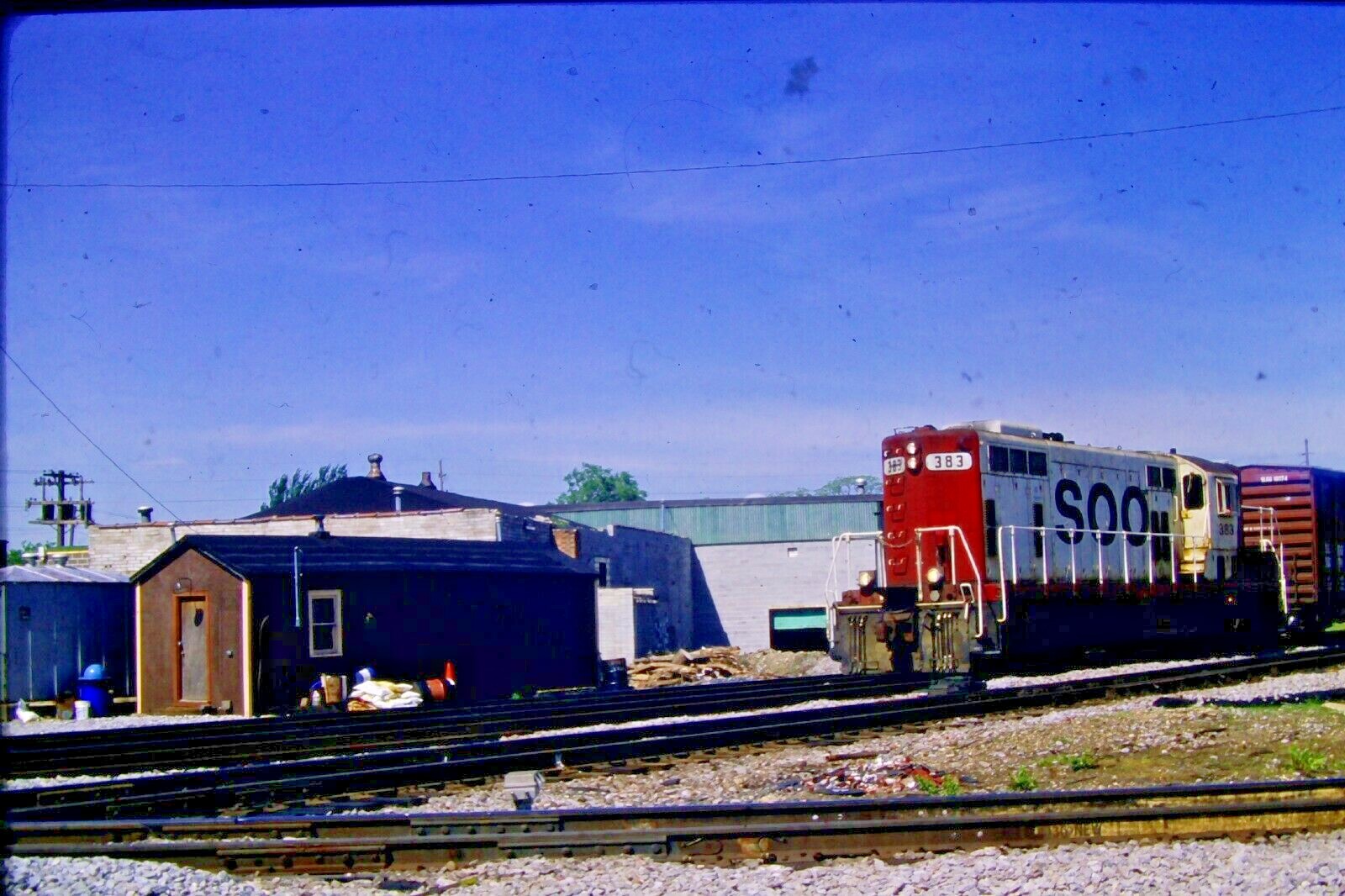 Kodachrome Original Slide Soo Lines EMD GP7 Diesel Engine #383 (1999) # ...