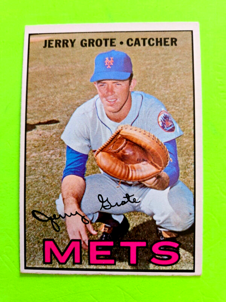 Lot of 9 1967 Topps METS vintage baseball cards JERRY GROTE, Tom ...